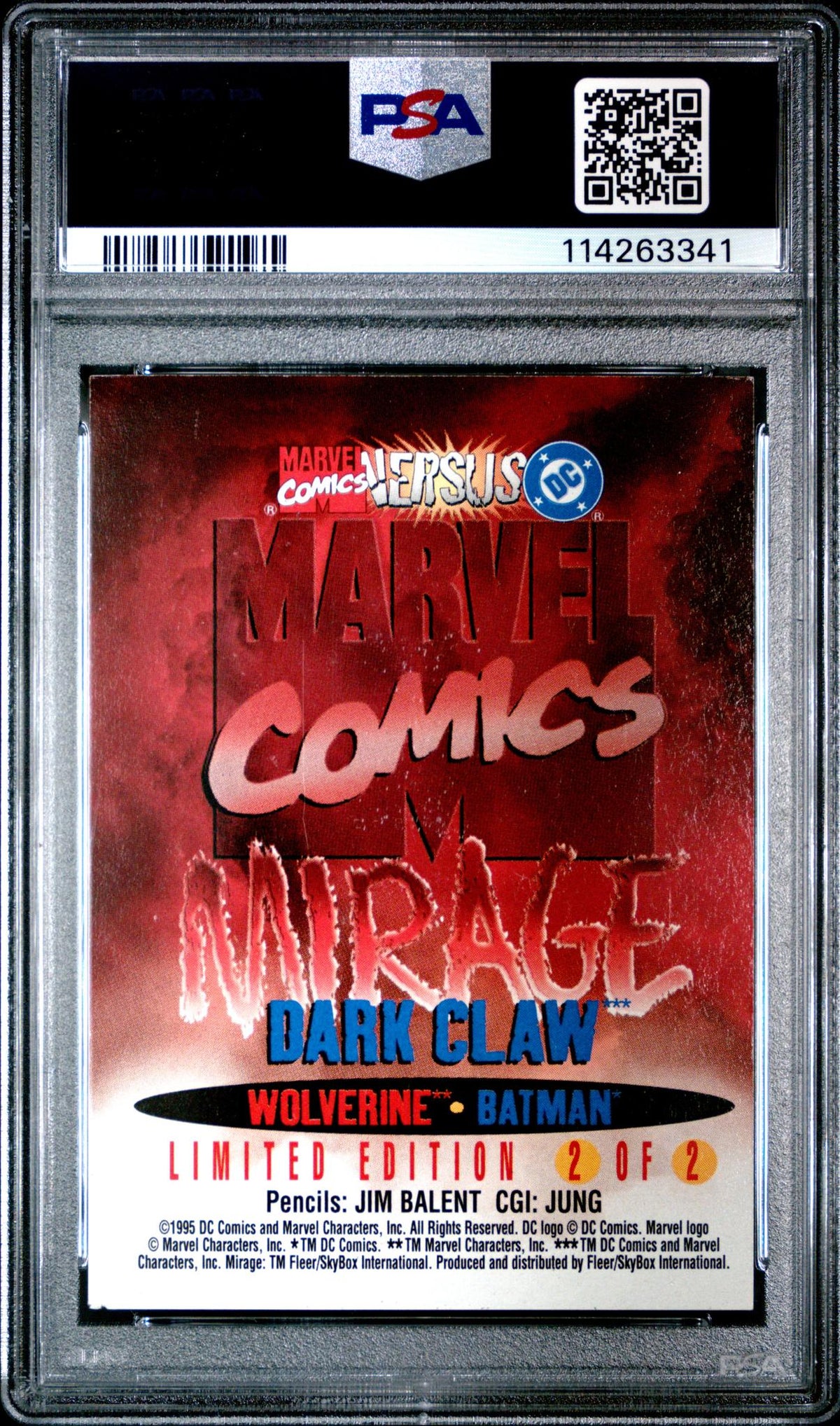 1995 Dc Versus Marvel Mirage Card Dark Claw-Mirage Card #2 2/2 PSA 5 ...