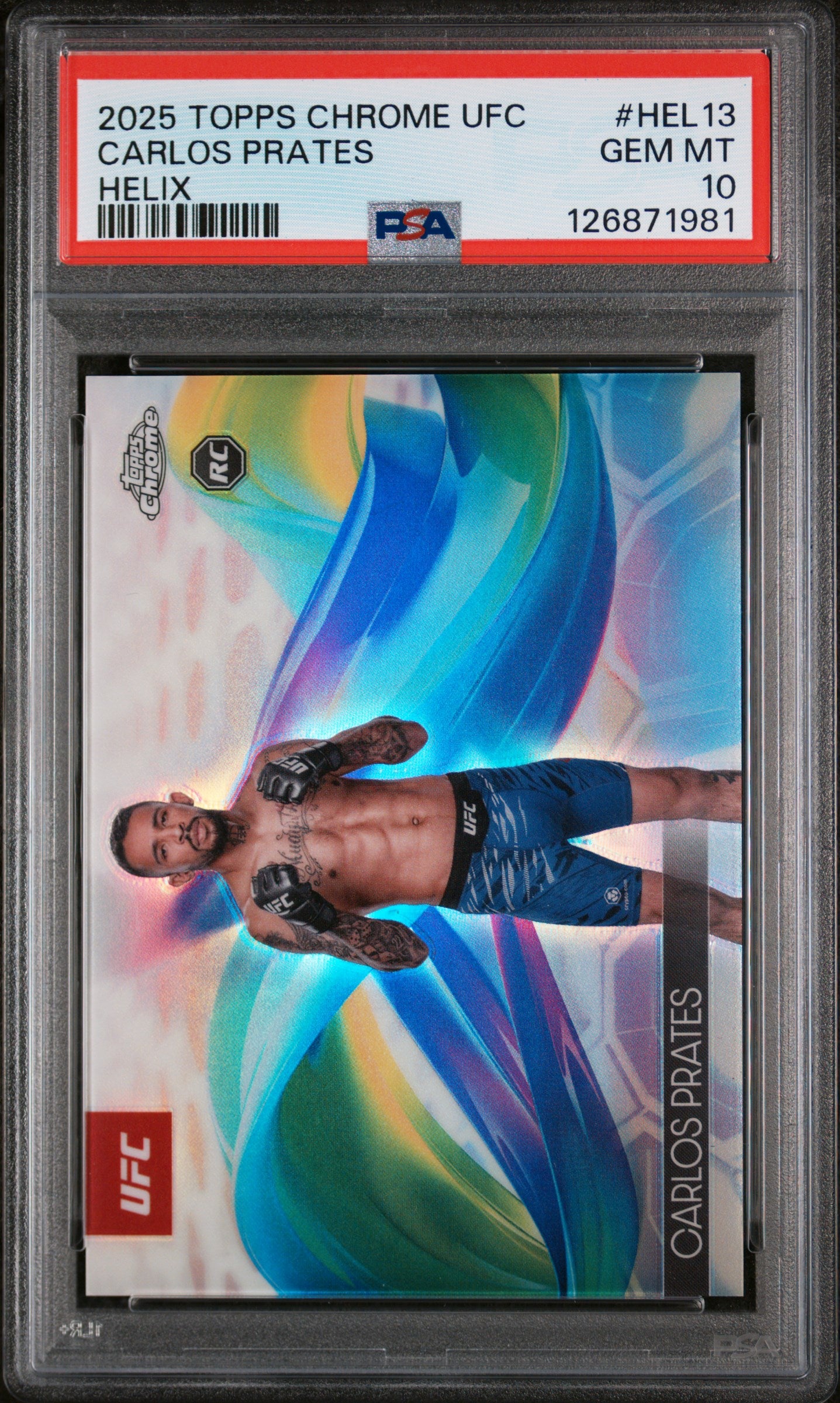 2025 Topps Chrome UFC Helix Carlos Prates #HEL13 PSA 10 – Monmouth ...