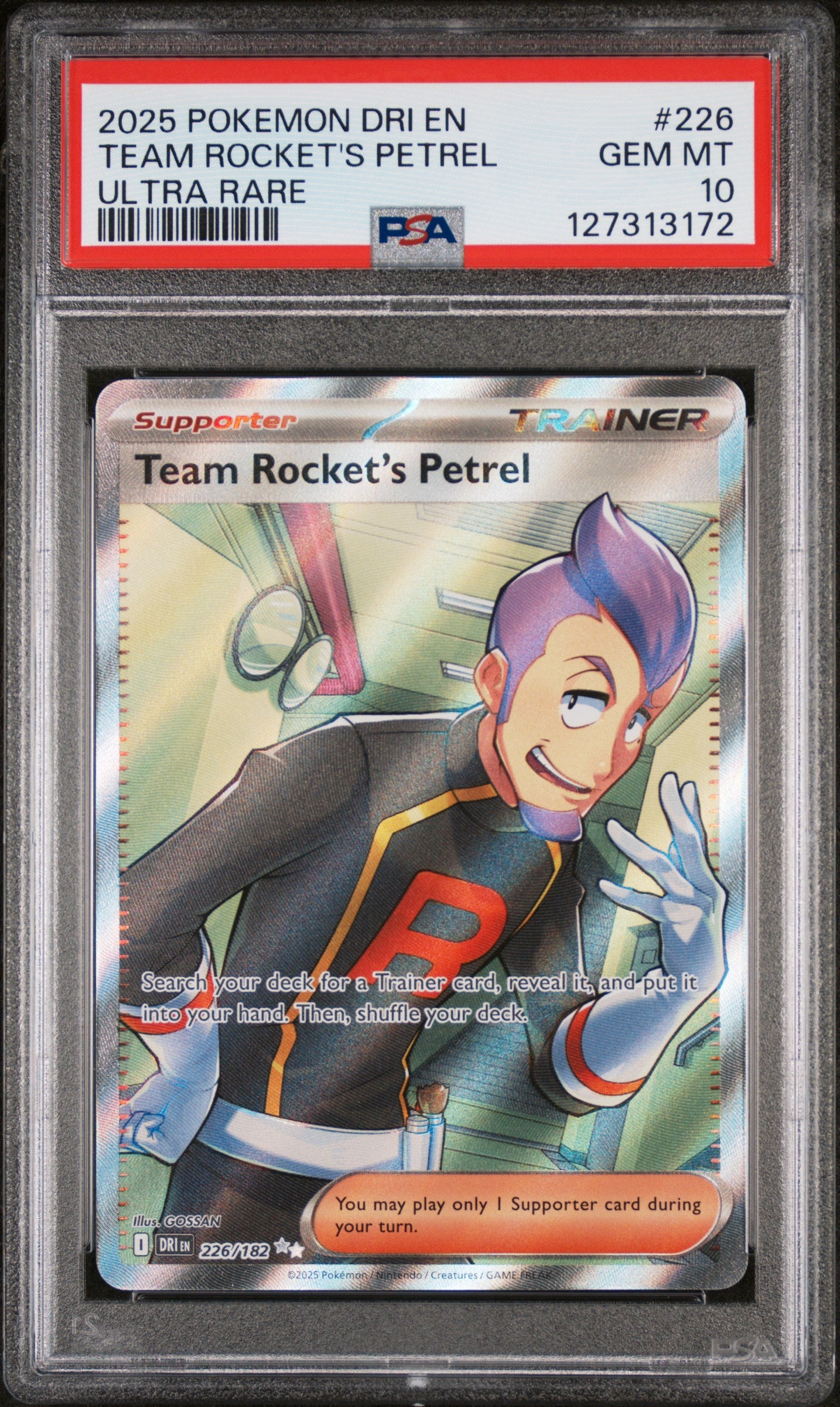 2025 Pokemon Destined Rivals Ultra Rare Holo Team Rocket's Petrel #226 ...