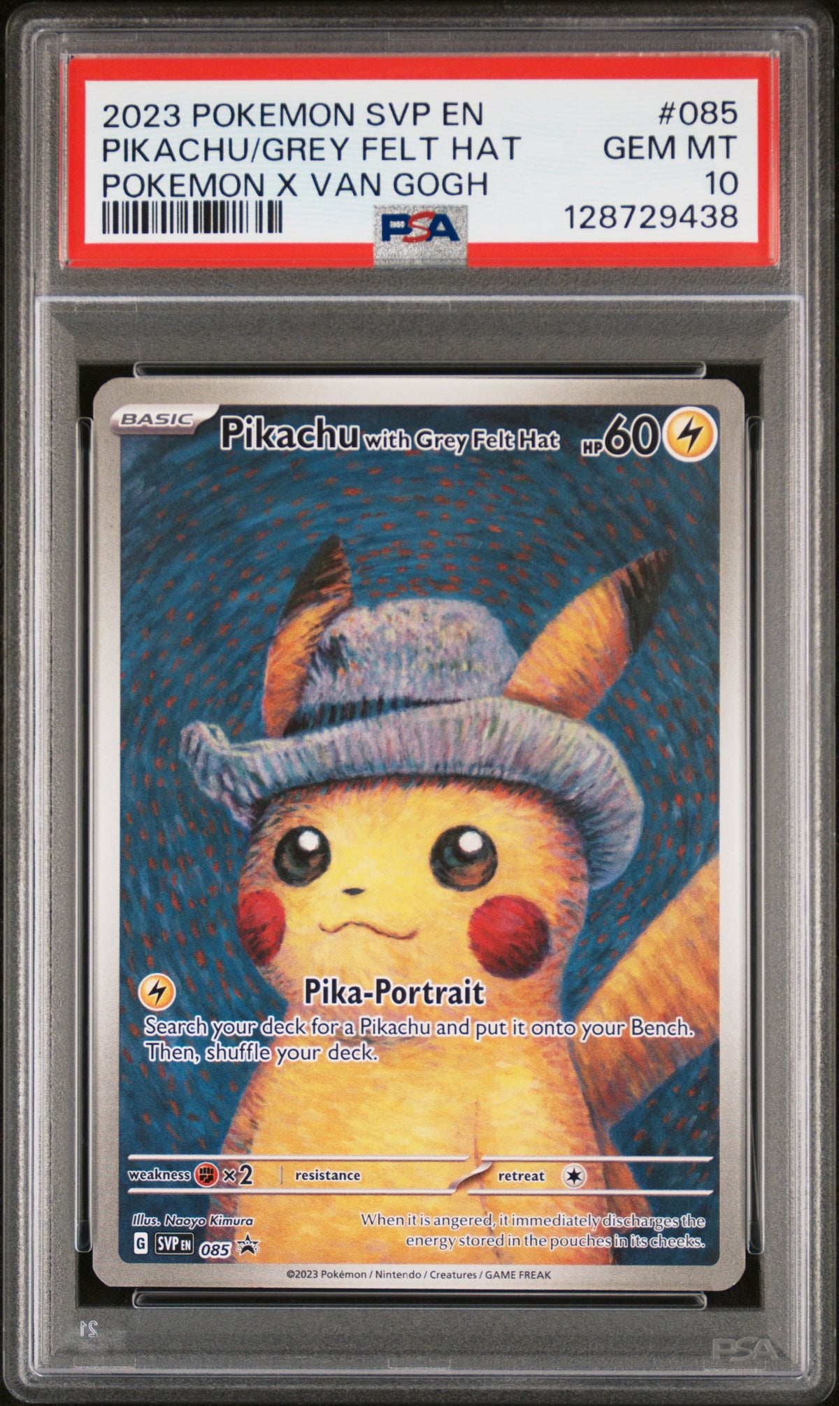 2023 Pokemon Black Star Promos Pokemon X Van Gogh Pikachu With Grey Fe ...