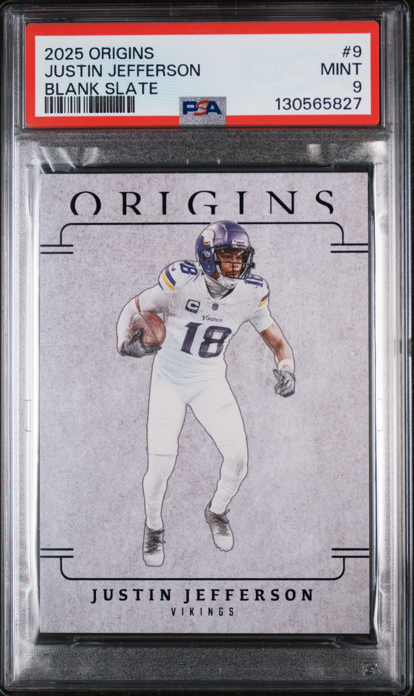 2025 Panini Origins Blank Slate Justin Jefferson #9 PSA 9 – Monmouth ...
