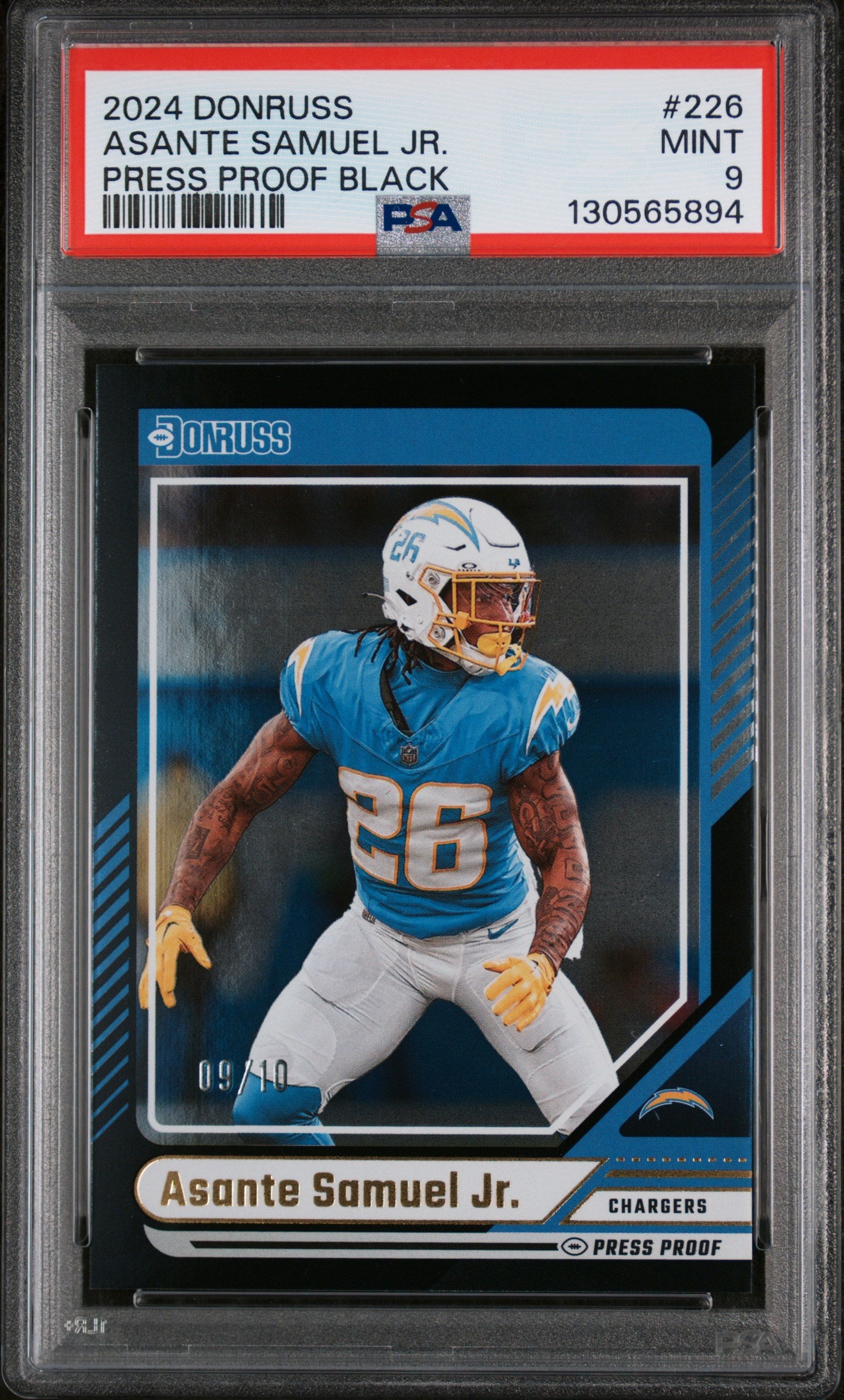 2024 Panini Donruss Press Proofs Black Asante Samuel Jr. #226 /10 PSA ...