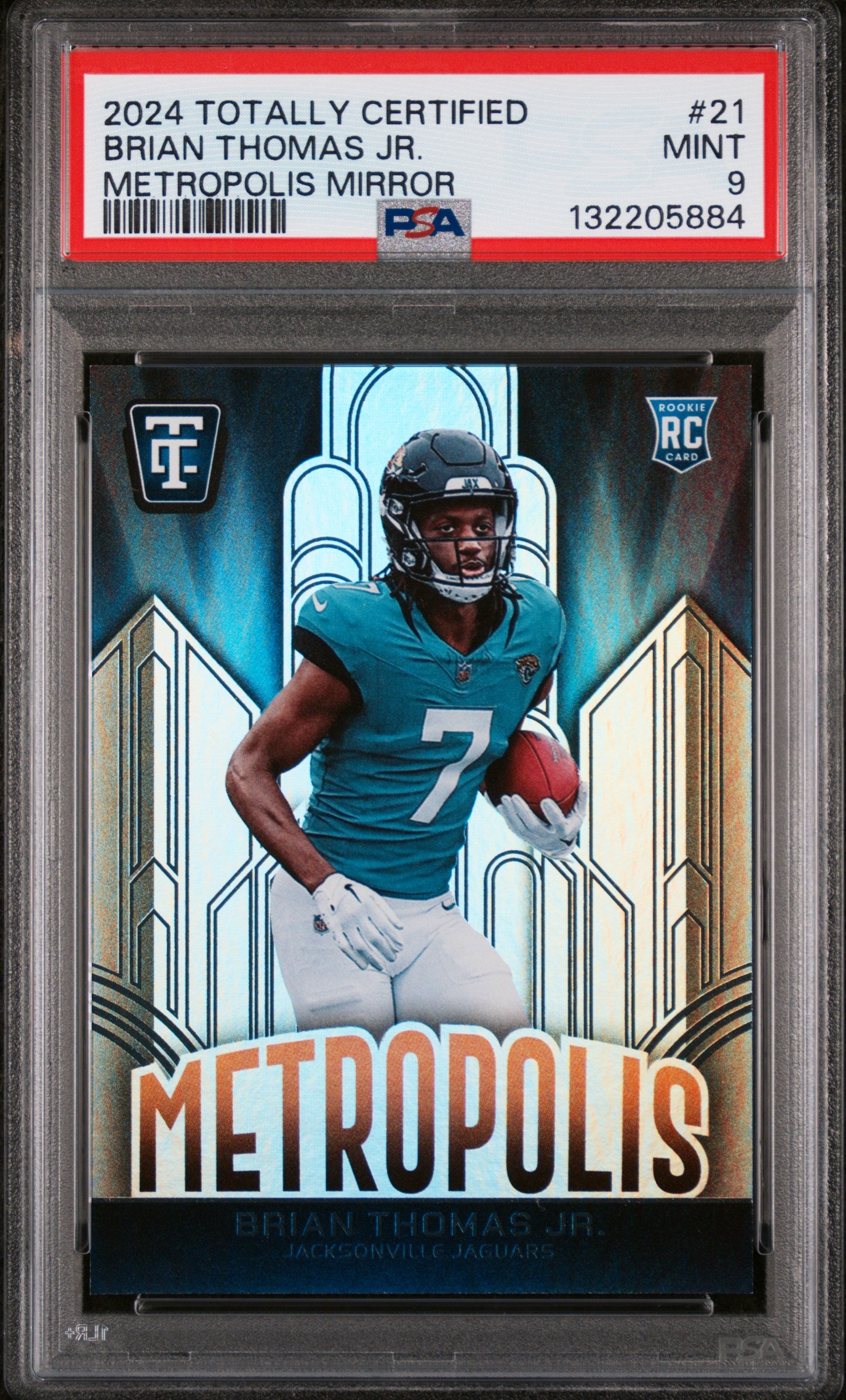 2024 Panini Totally Certified Metropolis Mirror Brian Thomas Jr. #21 P ...