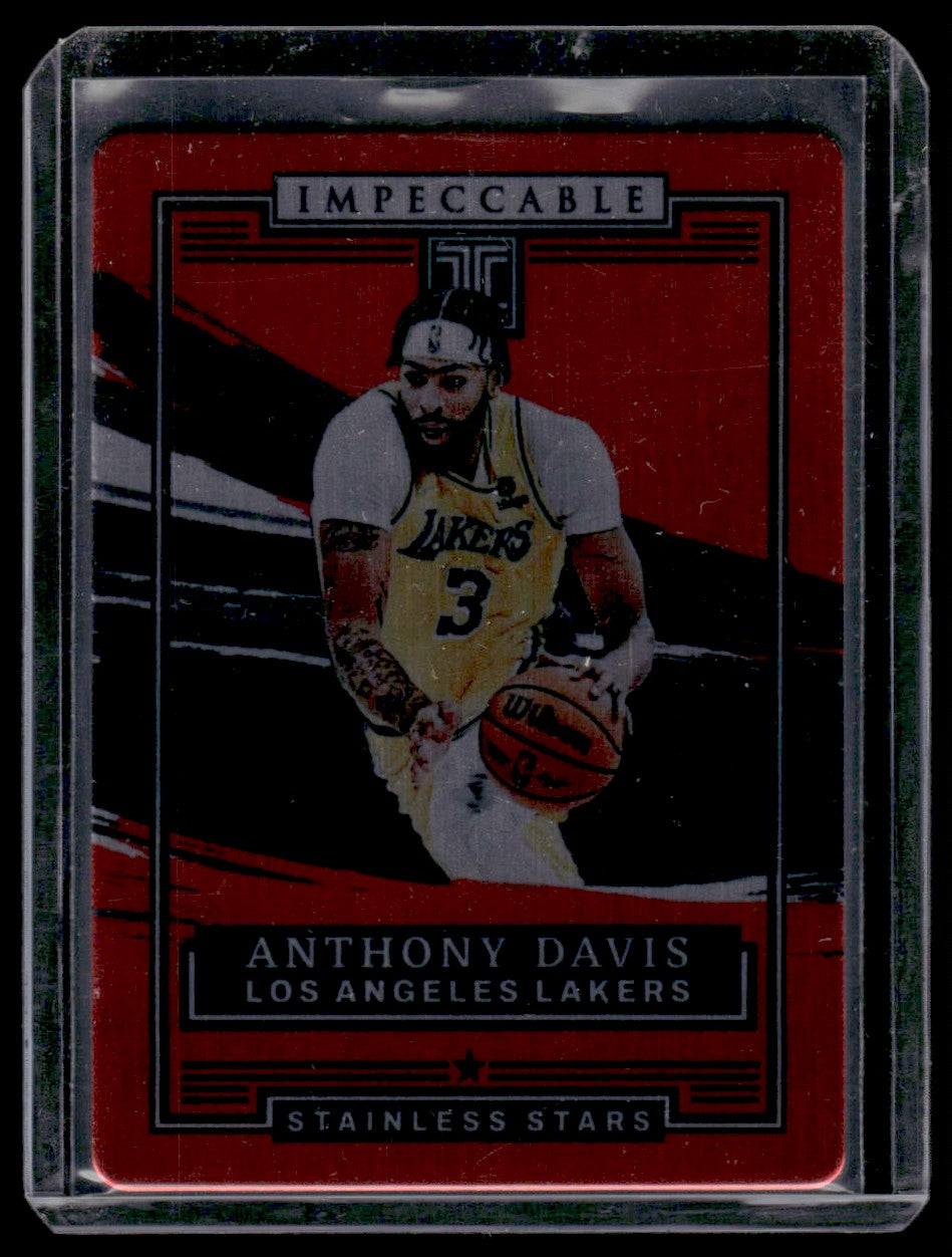 2021 Panini Impeccable 7 Anthony Davis Stainless Stars Los Angeles Lak ...
