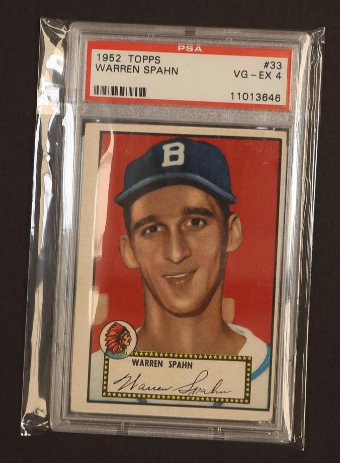 1952 Topps Warren Spahn #33 PSA 4 – Monmouth Sports Cards